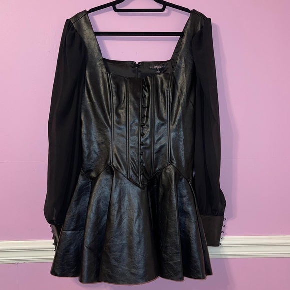 Dolls Kill | Dresses | Unholy Gothic Victorian Leather Dress Vampire ...